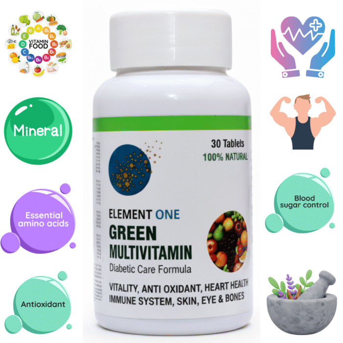 Element One Green Multivitamin 30 Veg Tablet - elementonenutrition
